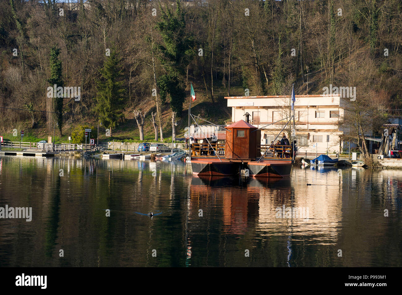 The leonardo ferry on the adda river hi-res stock photography and ...