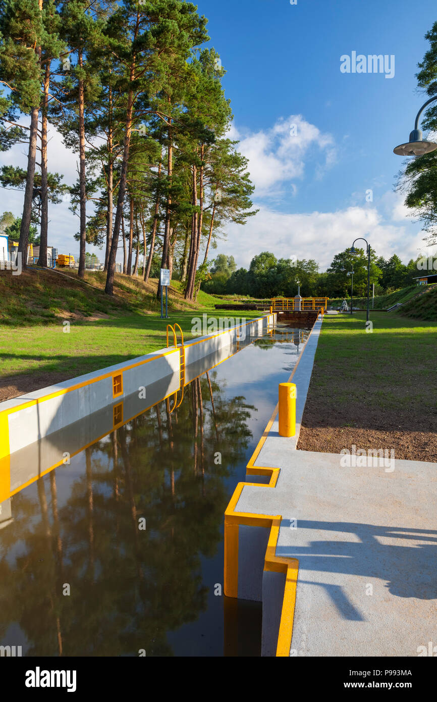 Elblaski Canal, Zielona lock, sluice, Poland Stock Photo - Alamy