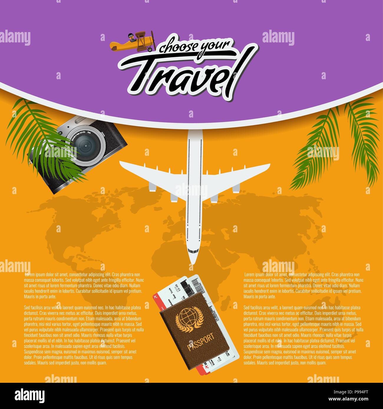 Vector 3D Realistic Travel and Tour creative Poster Design with ...