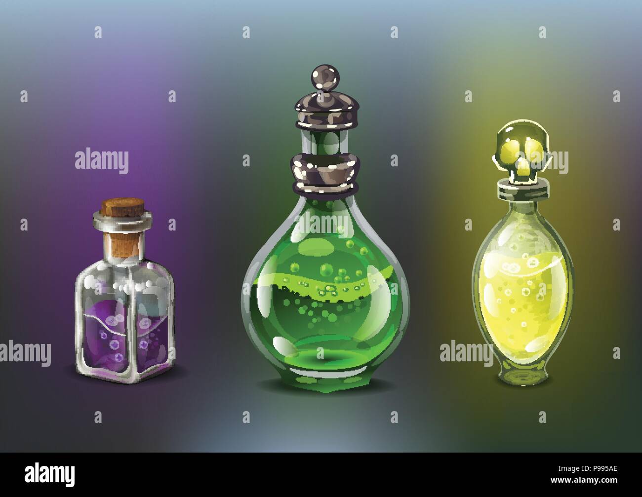 Poison bottles set Stock Vector Image & Art - Alamy