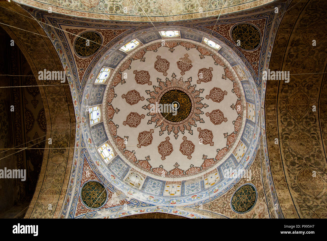 Inner view of dome in Ottoman architecture in, Istanbul, Turkey Stock ...