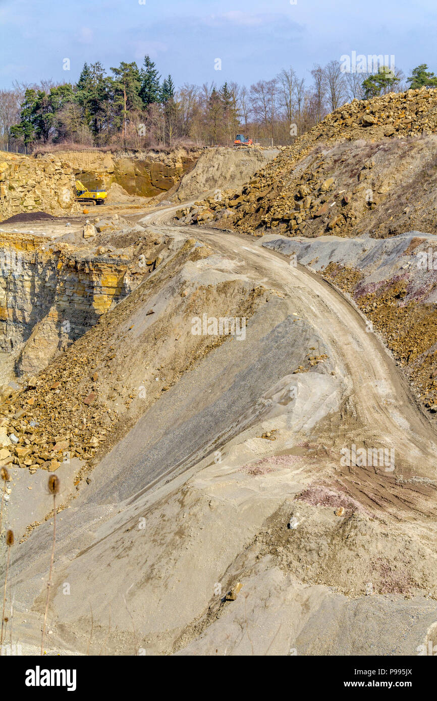 sunny illuminated stone pit scenery in Southern Germany Stock Photo - Alamy