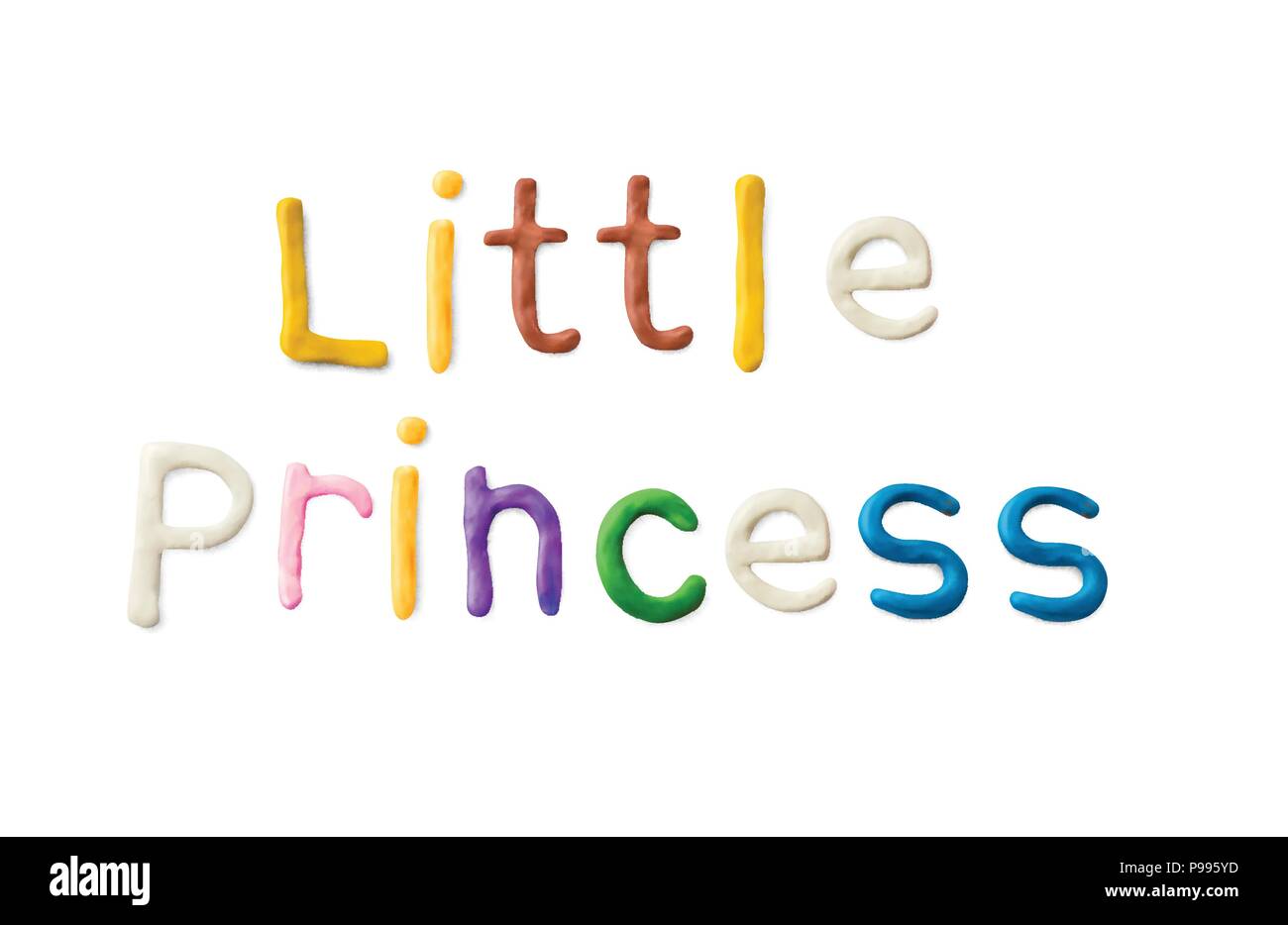 Handmade modeling clay words. Little princess Stock Vector Image & Art ...