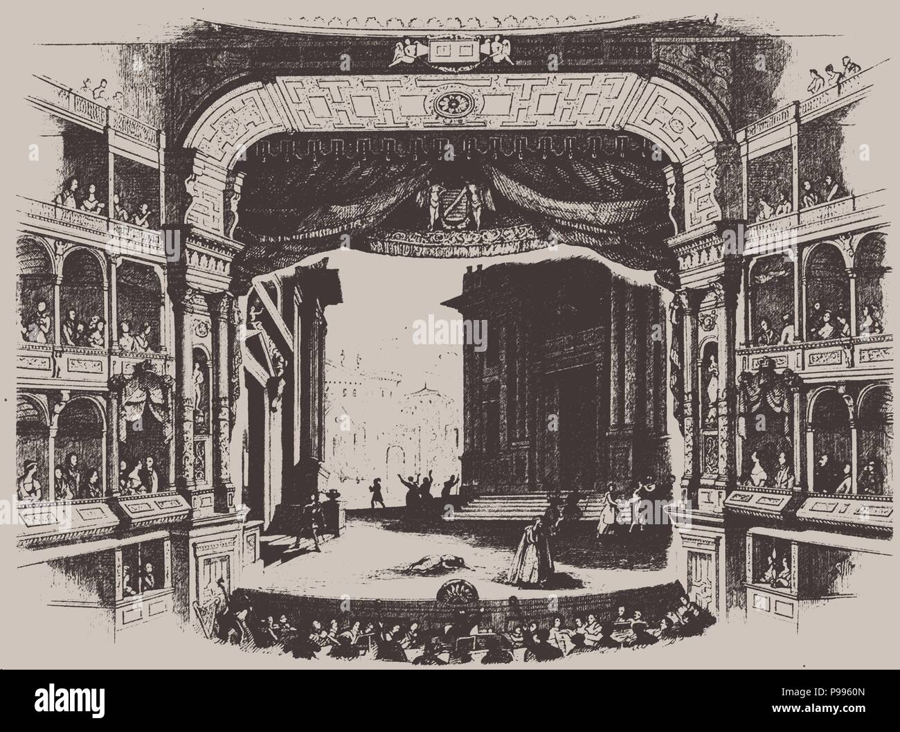 Premiere of the opera Rienzi by Richard Wagner, at the Dresden ...
