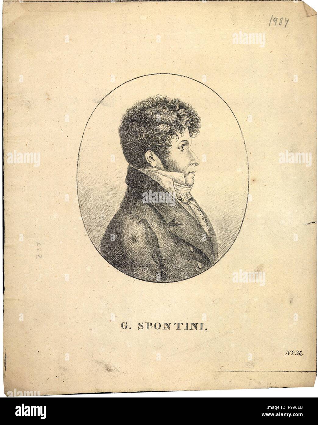 Portrait of Gaspare Spontini (1774-1851). Museum: Eötvös Loránd ...