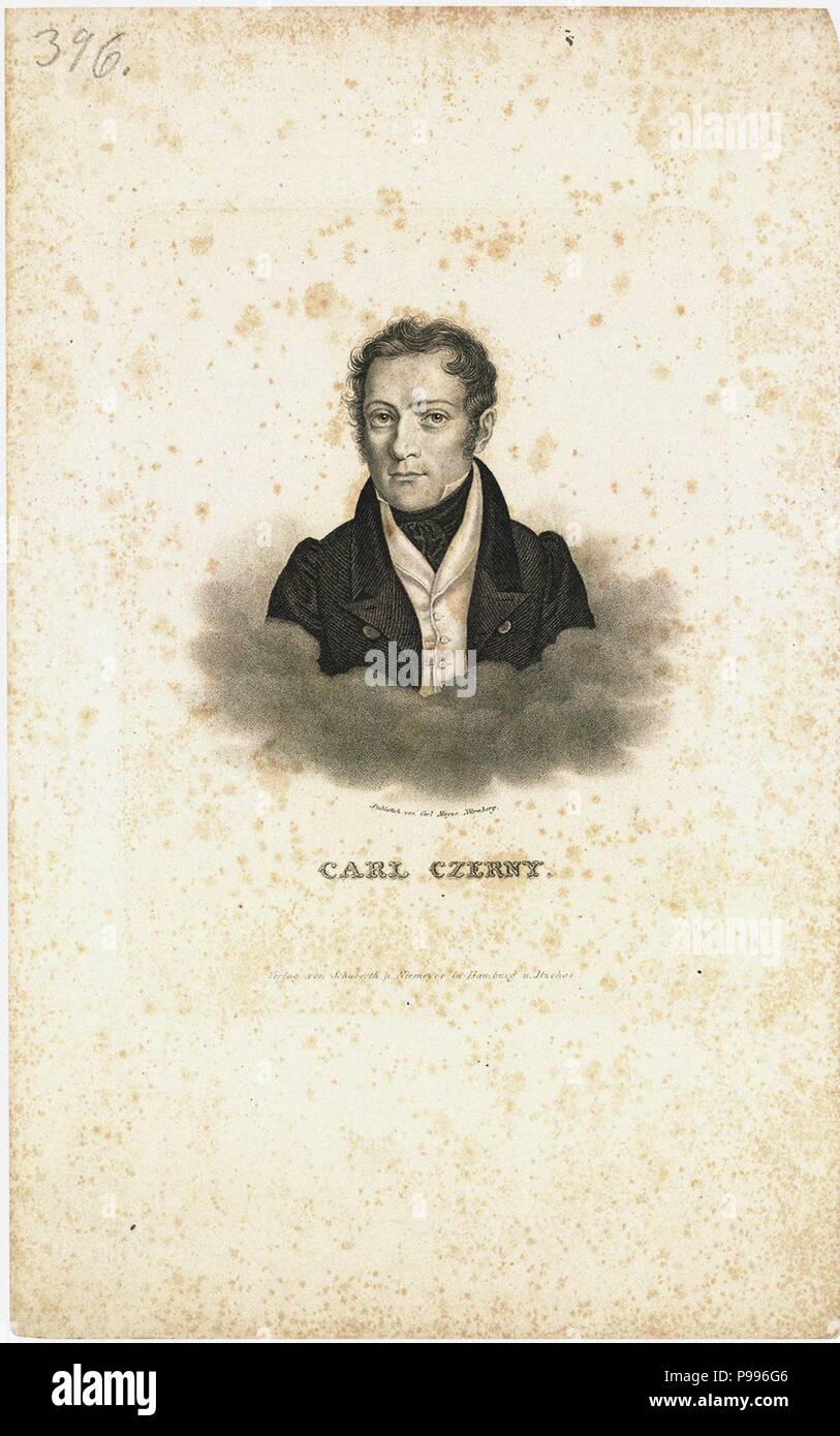 Portrait of Carl Czerny (1791-1857). Museum: Eötvös Loránd ...