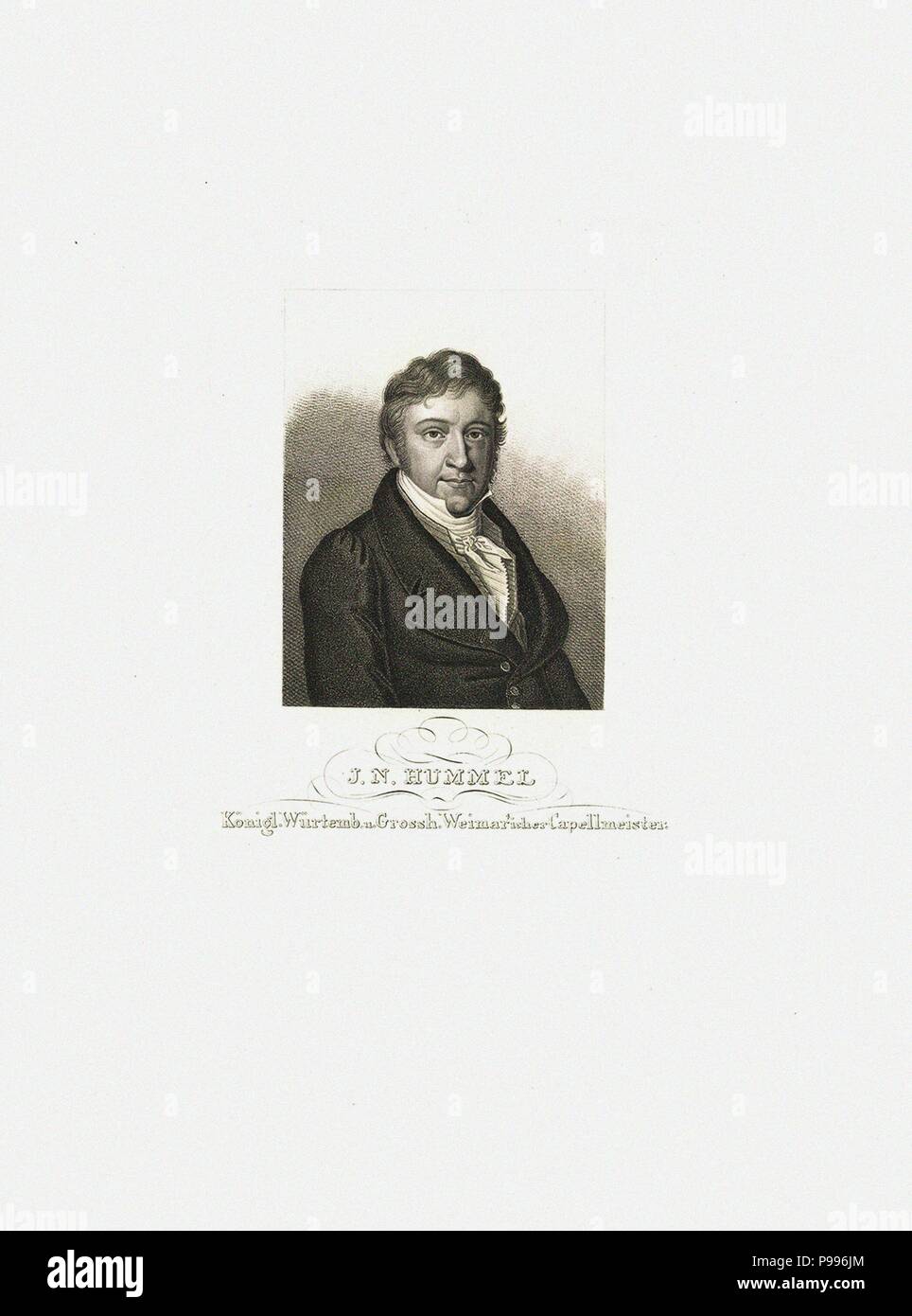 Portrait of Johann Nepomuk Hummel (1778-1837). Museum: Eötvös Loránd ...