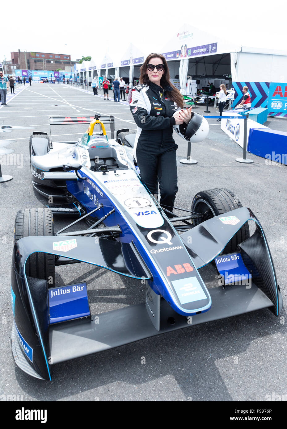 New York, NY - July 15, 2018: Actress Liv Tyler visits Formula E NYC ...