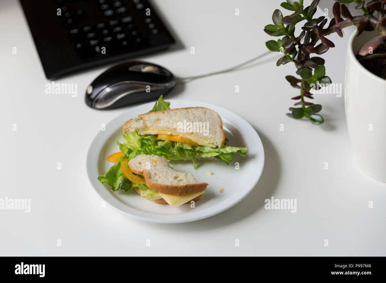 Office sandwich on desk hi-res stock photography and images - Alamy