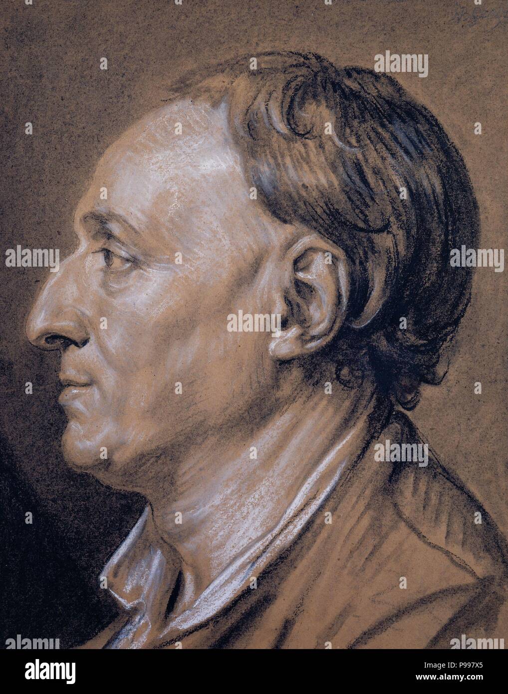 Portrait of Denis Diderot (1713–1784). Museum: PRIVATE COLLECTION Stock ...