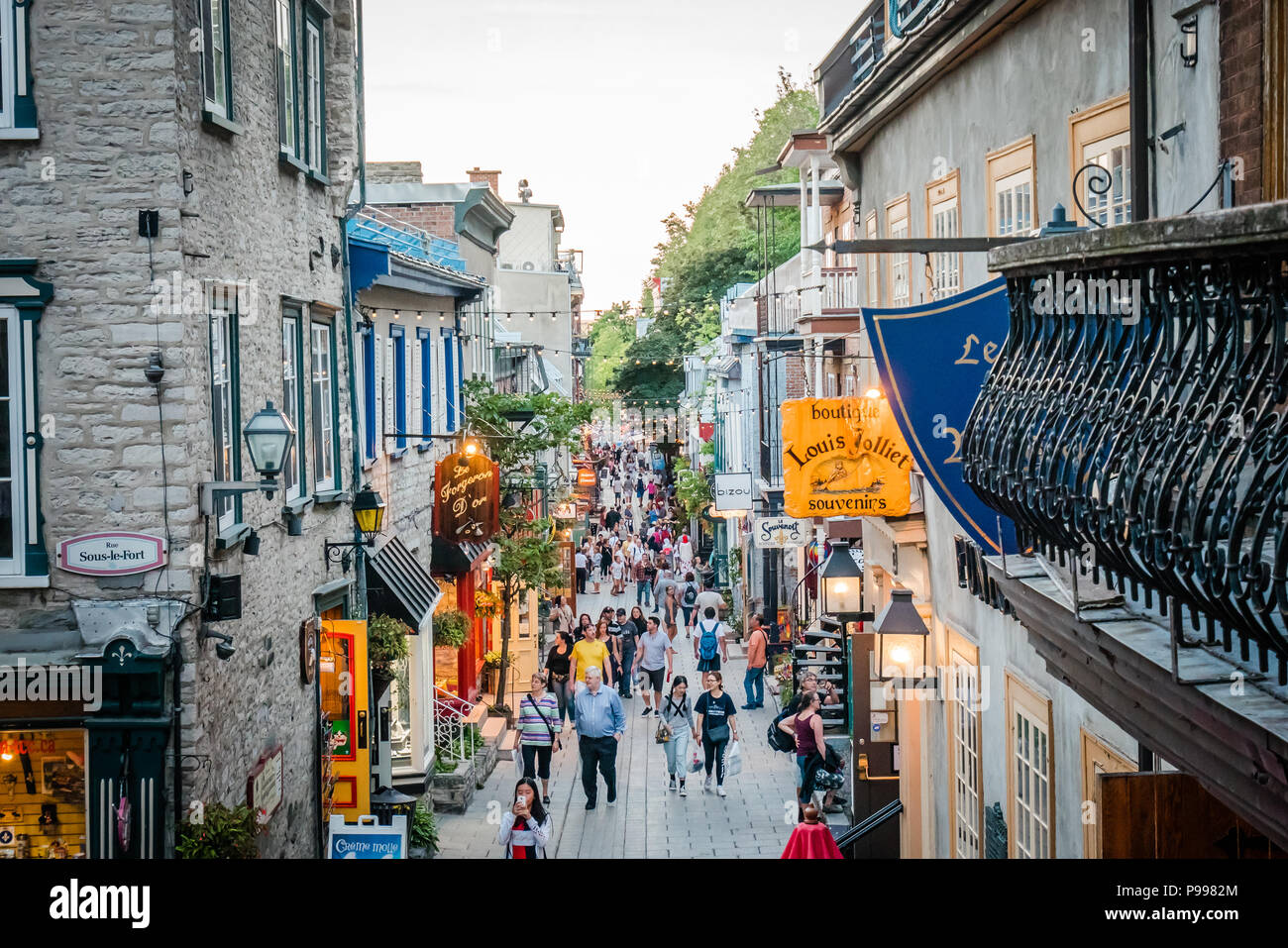 oldest shopping street Petit Champlain lower town quebec city canada ...