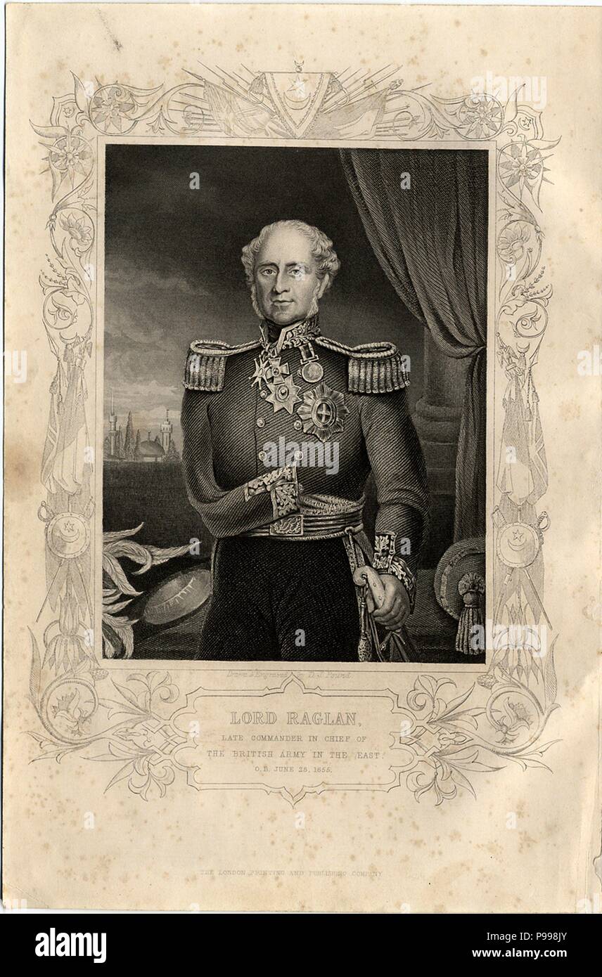 Portrait of Baron Raglan. Museum: PRIVATE COLLECTION Stock Photo - Alamy