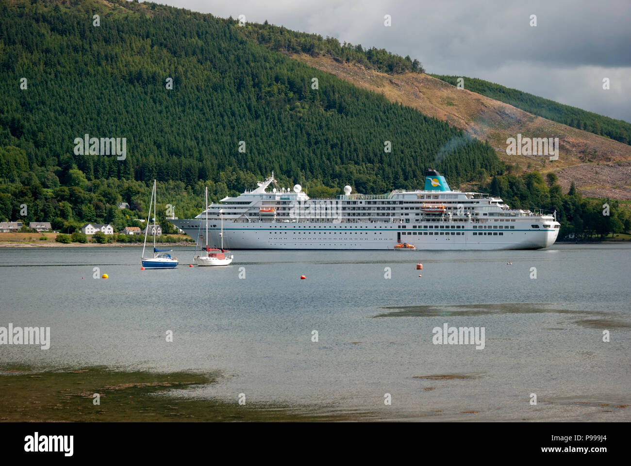 M.S. Amadea Moored in the Holy Loch Dunoon Scotland U.K. port side view ...