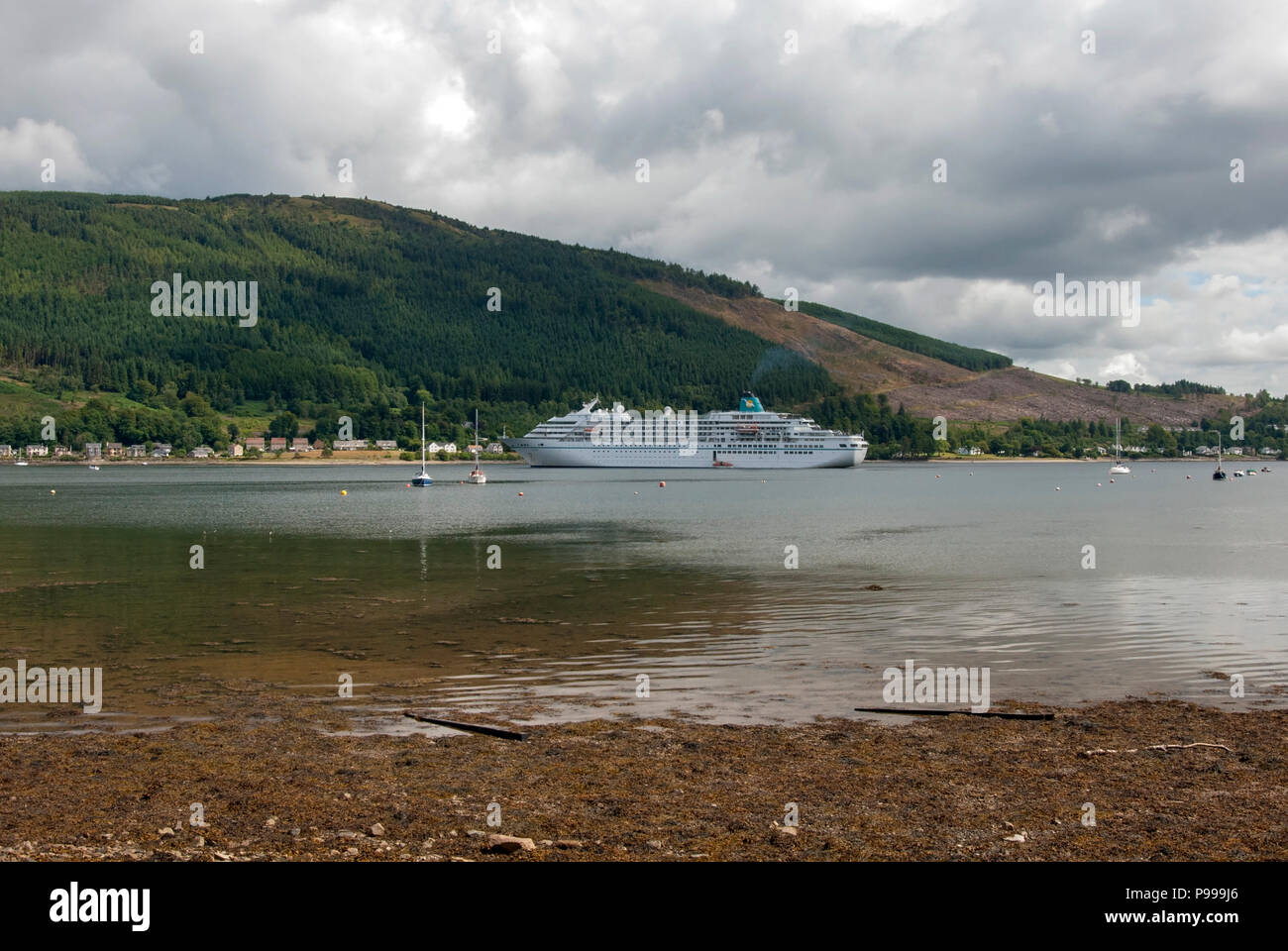 M.S. Amadea Moored in the Holy Loch Dunoon Scotland U.K. port side view ...