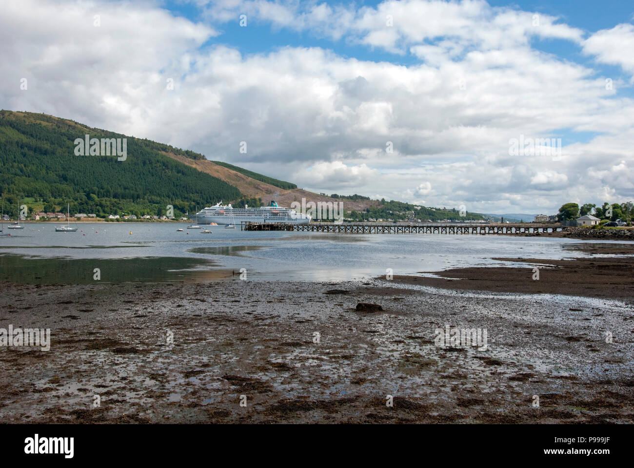 M.S. Amadea Moored in the Holy Loch Dunoon Scotland U.K. port side view ...