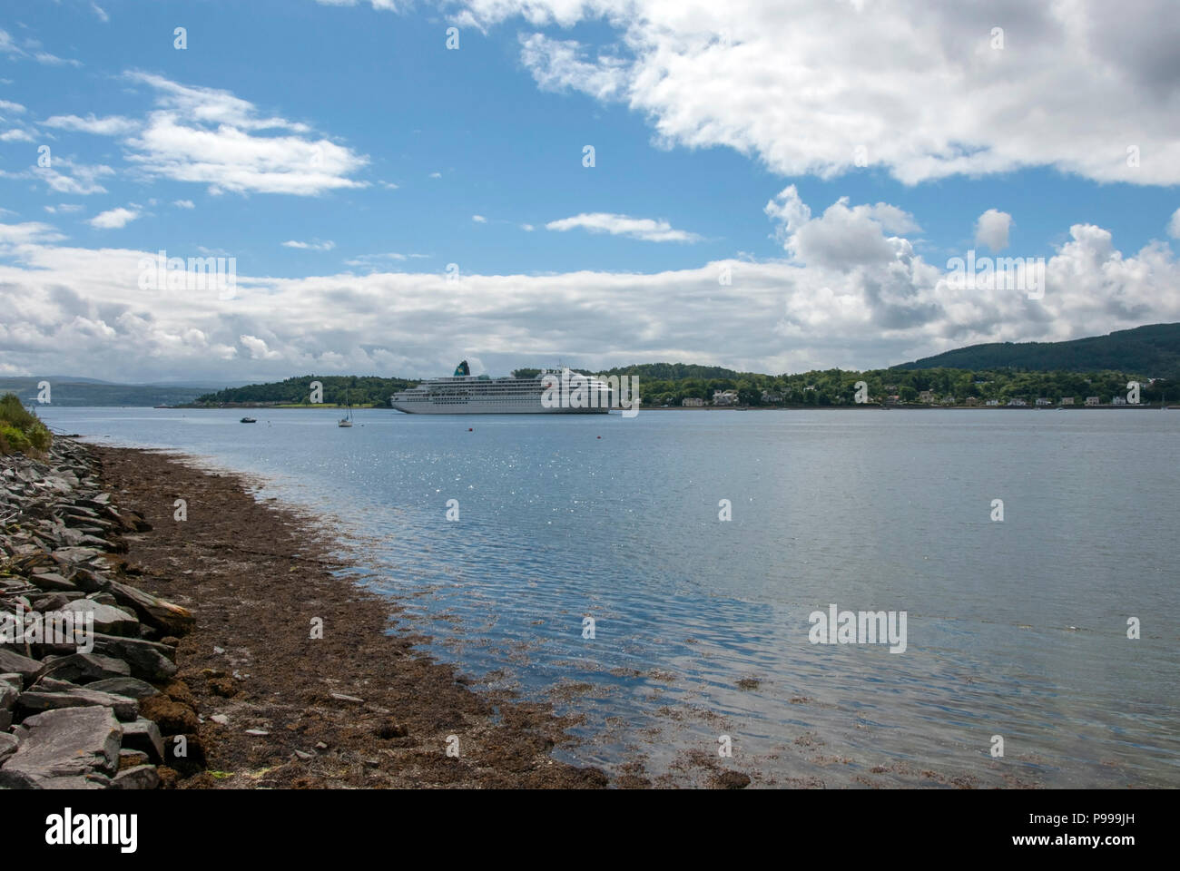 M.S. Amadea Moored in the Holy Loch Dunoon Scotland U.K. starboard side ...