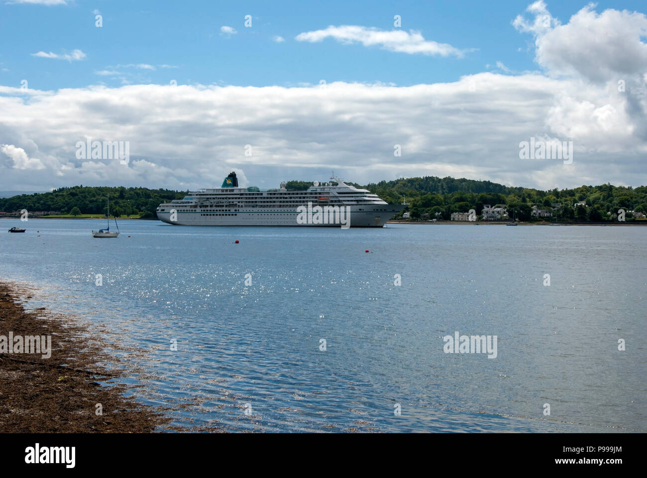 M.S. Amadea Moored in the Holy Loch Dunoon Scotland U.K. starboard side ...