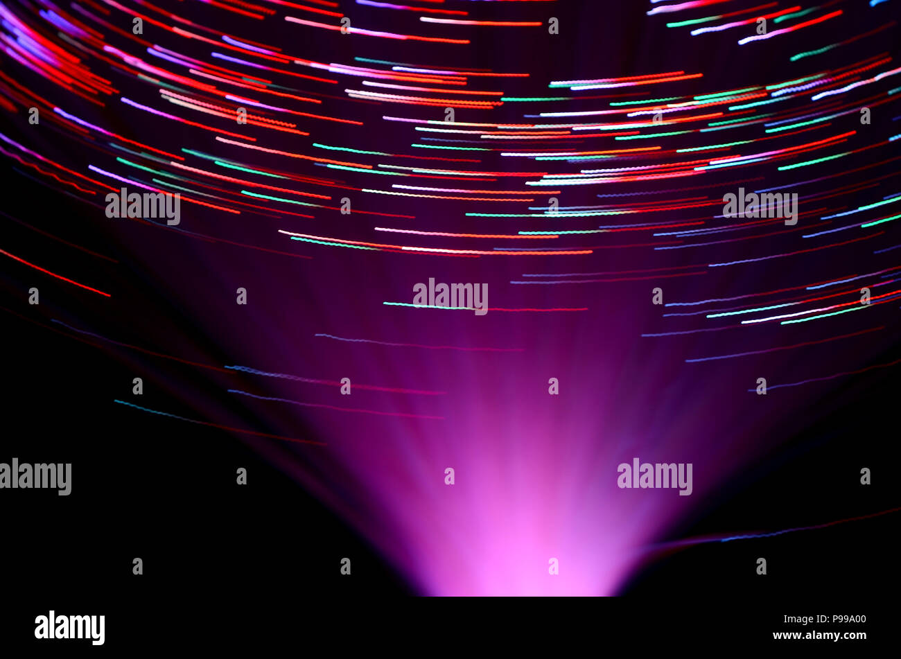 vortex effect created with fiber optic light source Stock Photo - Alamy