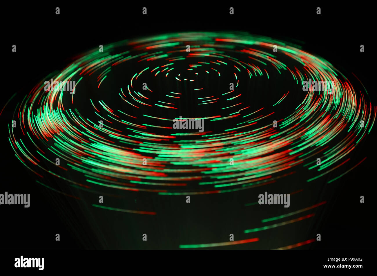 vortex effect created with fiber optic light source Stock Photo - Alamy