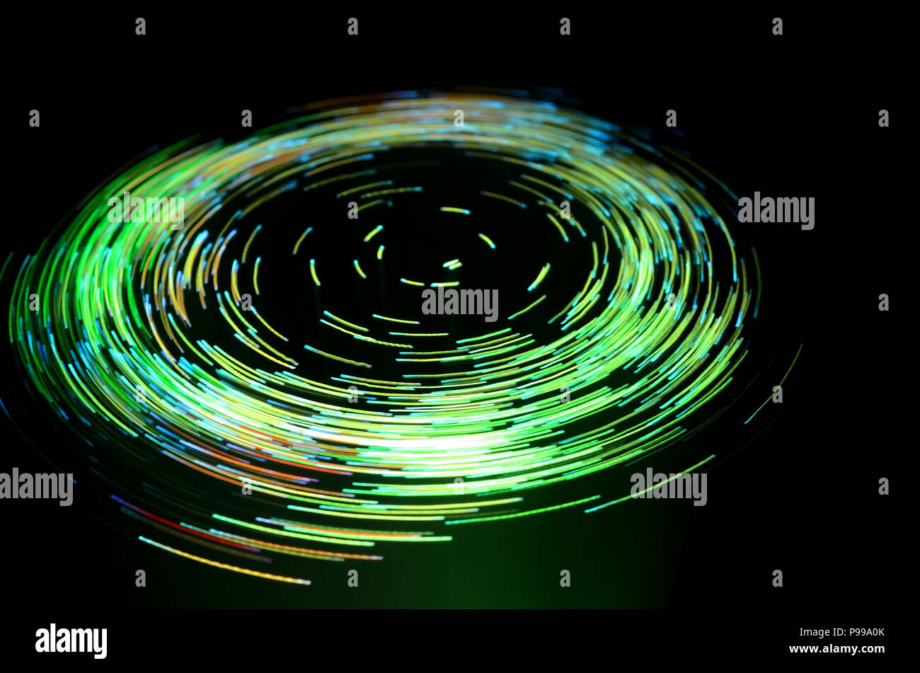 vortex effect created with fiber optic light source Stock Photo - Alamy