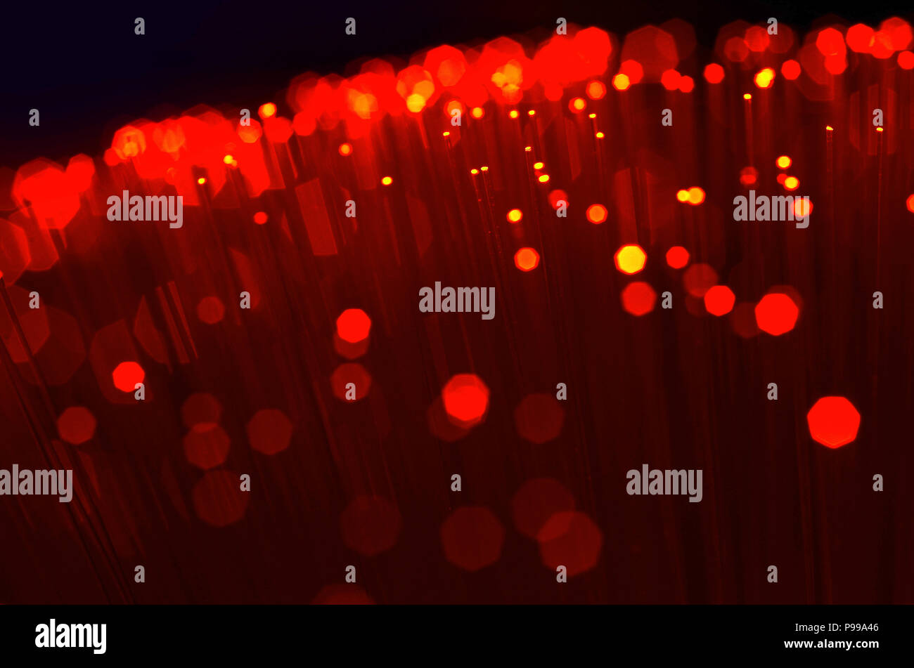 red fiber optic abstract background on black Stock Photo - Alamy