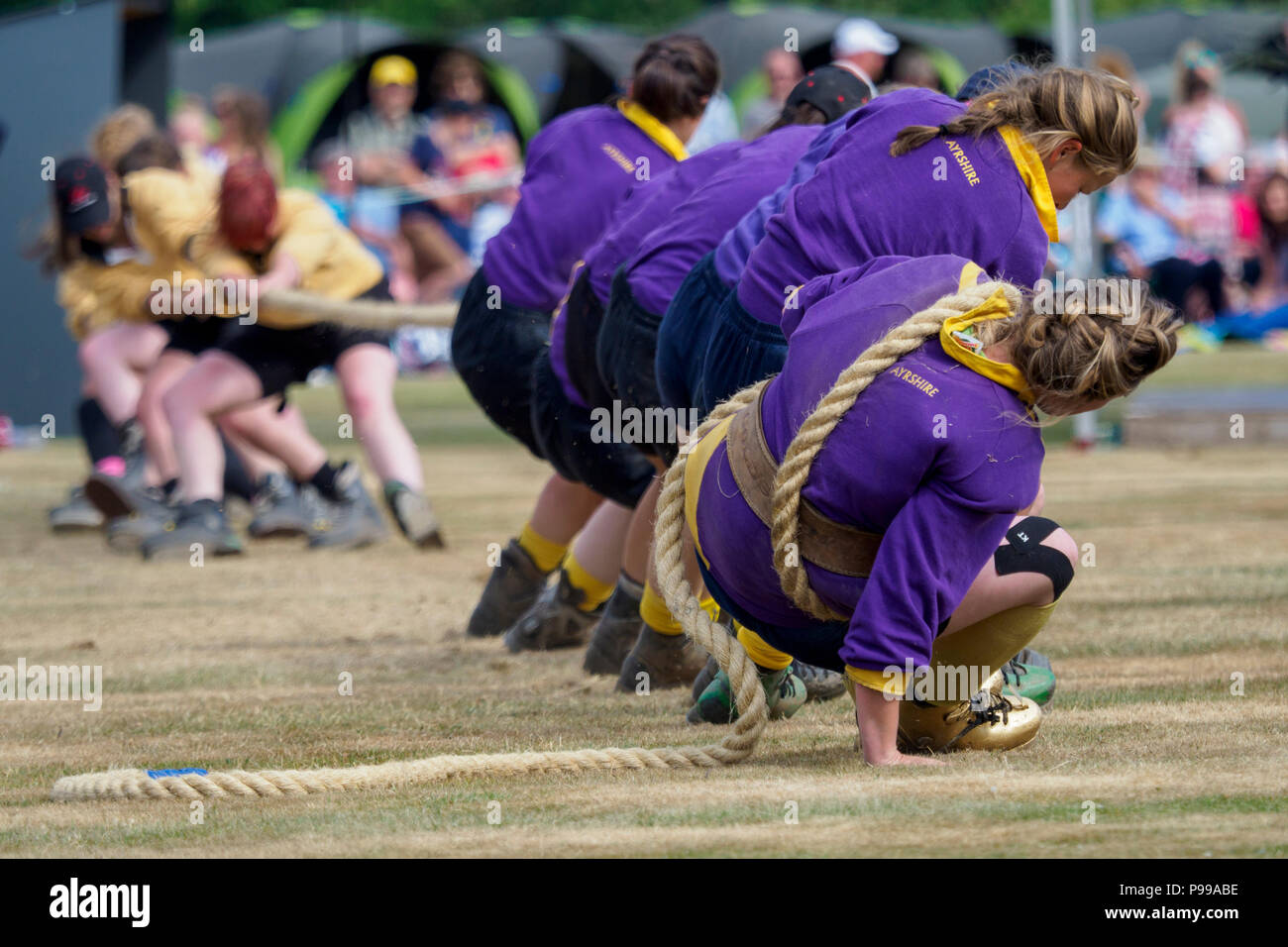 Stonehaven, Scotland - 15 July, 2018: Women's Tug of War event at the ...