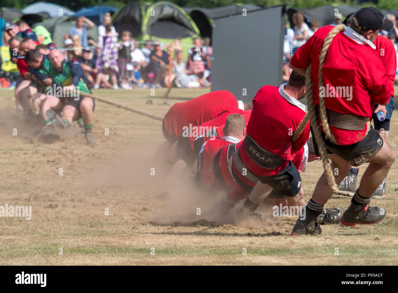 Stonehaven, Scotland - 15 July, 2018: Tug of War event at the Highland ...