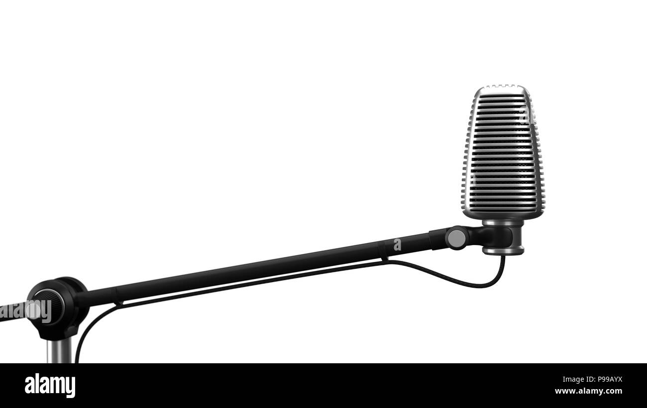 Vintage microphone stage Black and White Stock Photos & Images - Alamy
