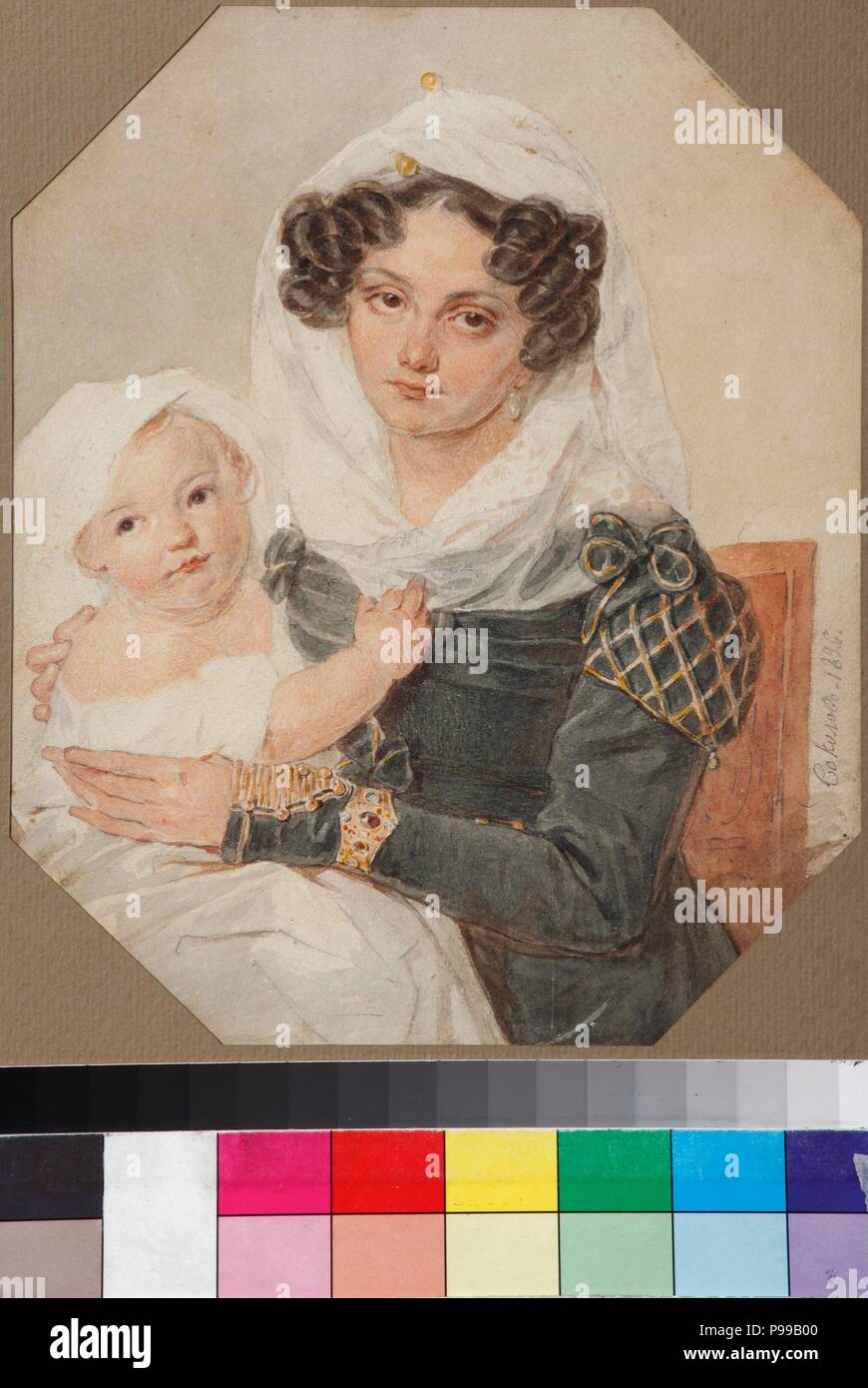 Portrait countess maria volkonskaya 1805 1863 hi-res stock photography ...