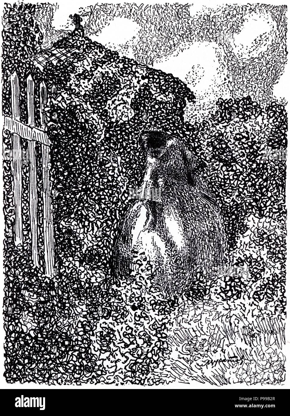 At the garden pavilion. Symbolist magazine Vesy (The Balance). Museum ...