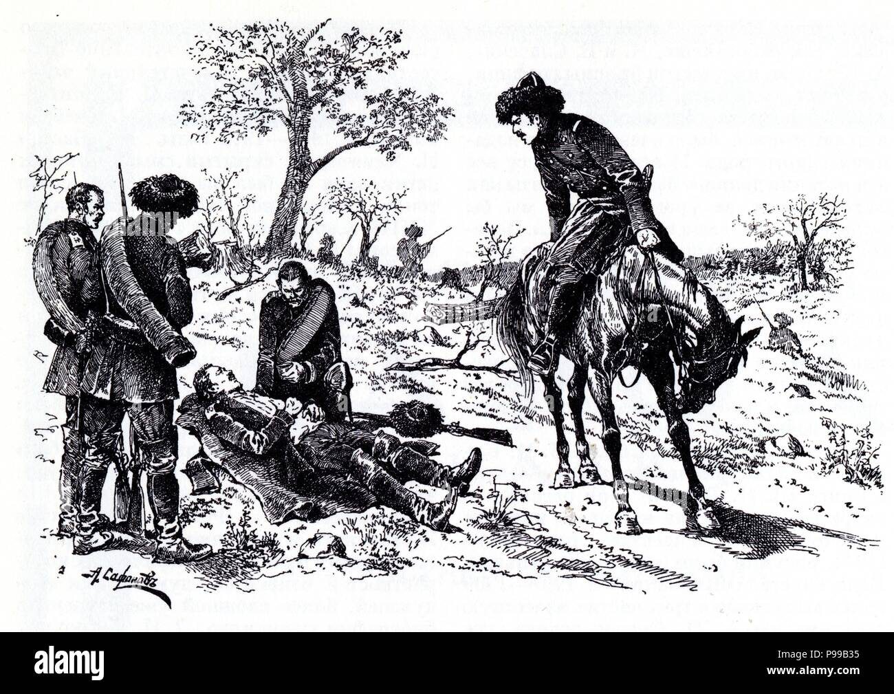 Illustration to the novel Hadji Murad by Leo Tolstoy. Museum: Russian ...