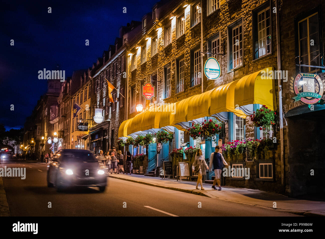 Rue Saint-Louis Quebec City Canada Stock Photo - Alamy