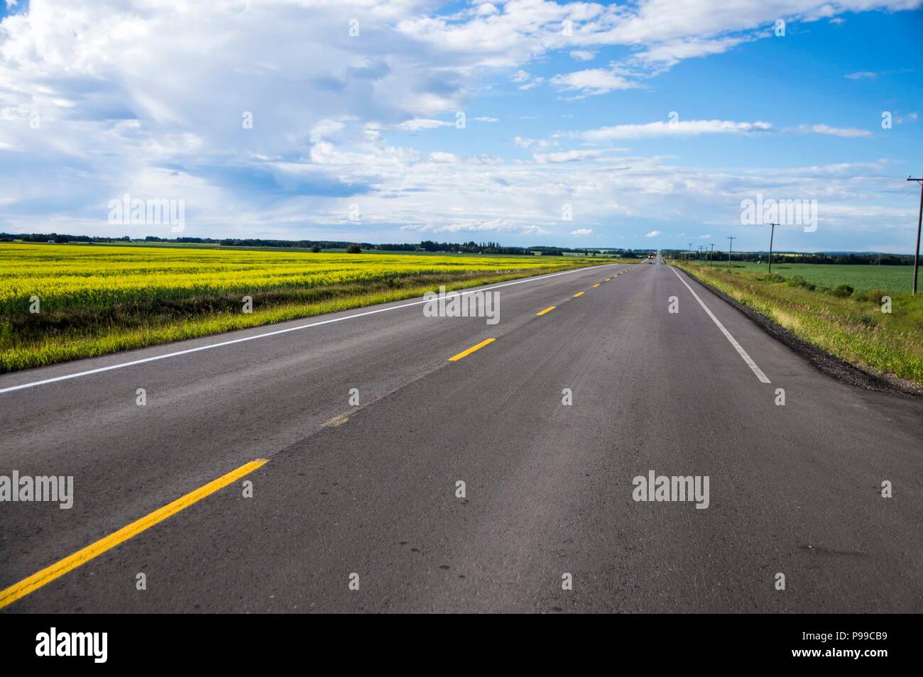 Alberta Country Road Stock Photo - Alamy