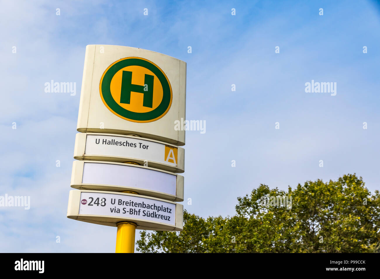 Germany berlin bus and tram stop sign hi-res stock photography and ...