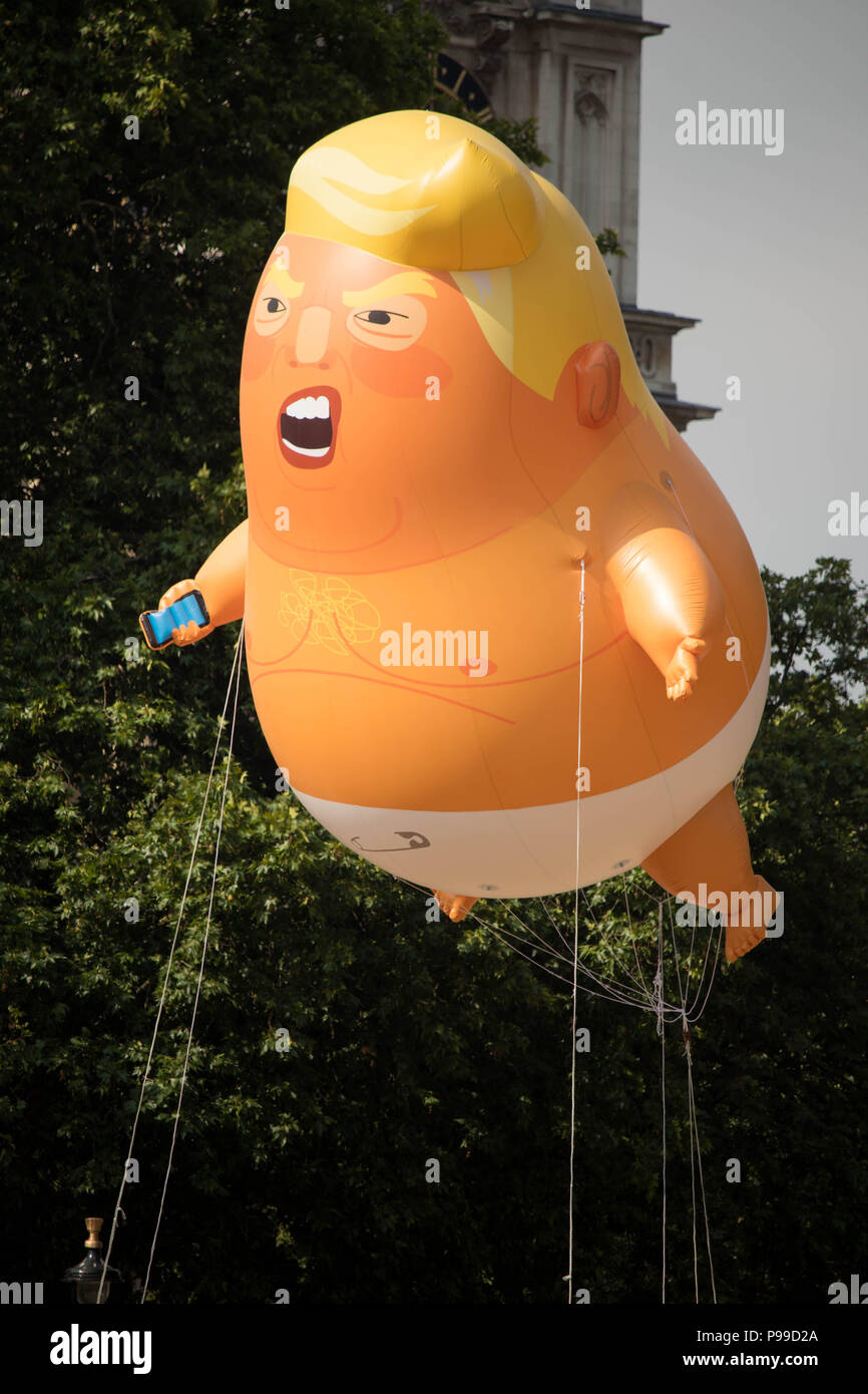 An iconic 'Trump Baby' giant inflatable balloon was flown over ...