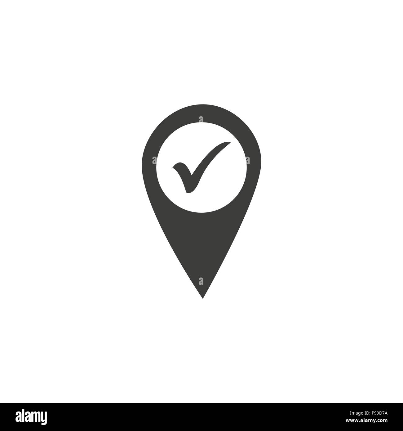 Check icon, vector illustration. Flat design style Stock Vector Image ...