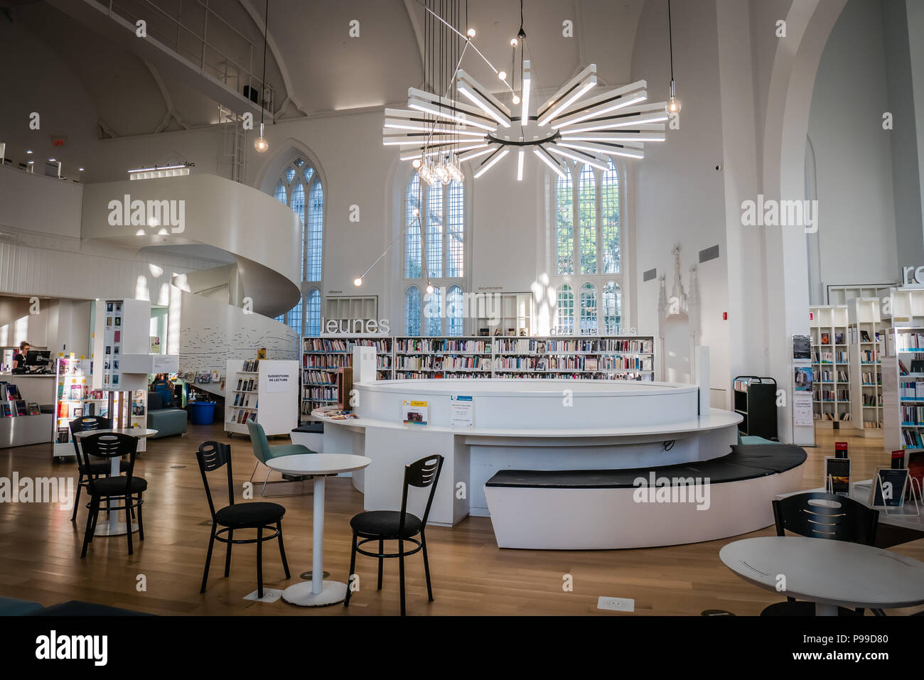 former church turns into a library Maison de la litterature in quebec ...