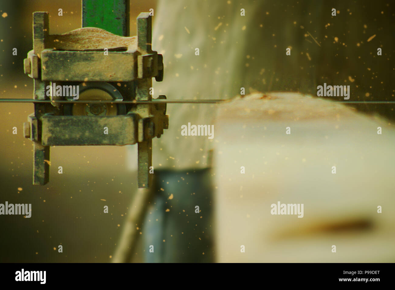 man cutting wood on electric saw. daily job Stock Photo - Alamy