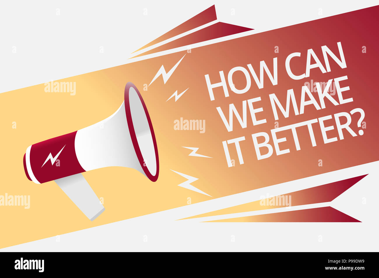 Conceptual hand writing showing How Can We Make It Better question ...