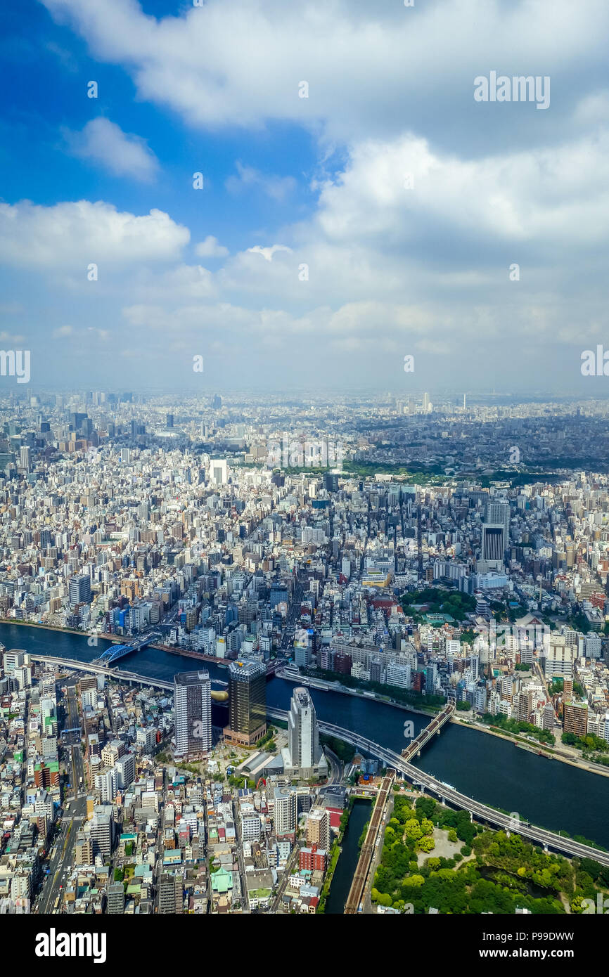 Tokyo city skyline panorama aerial view, Japan Stock Photo - Alamy
