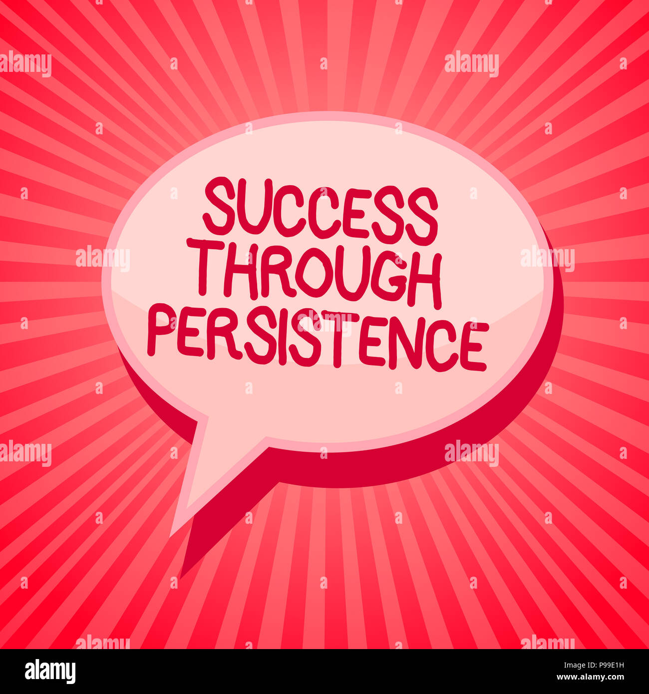 Handwriting text writing Success Through Persistence. Concept meaning ...