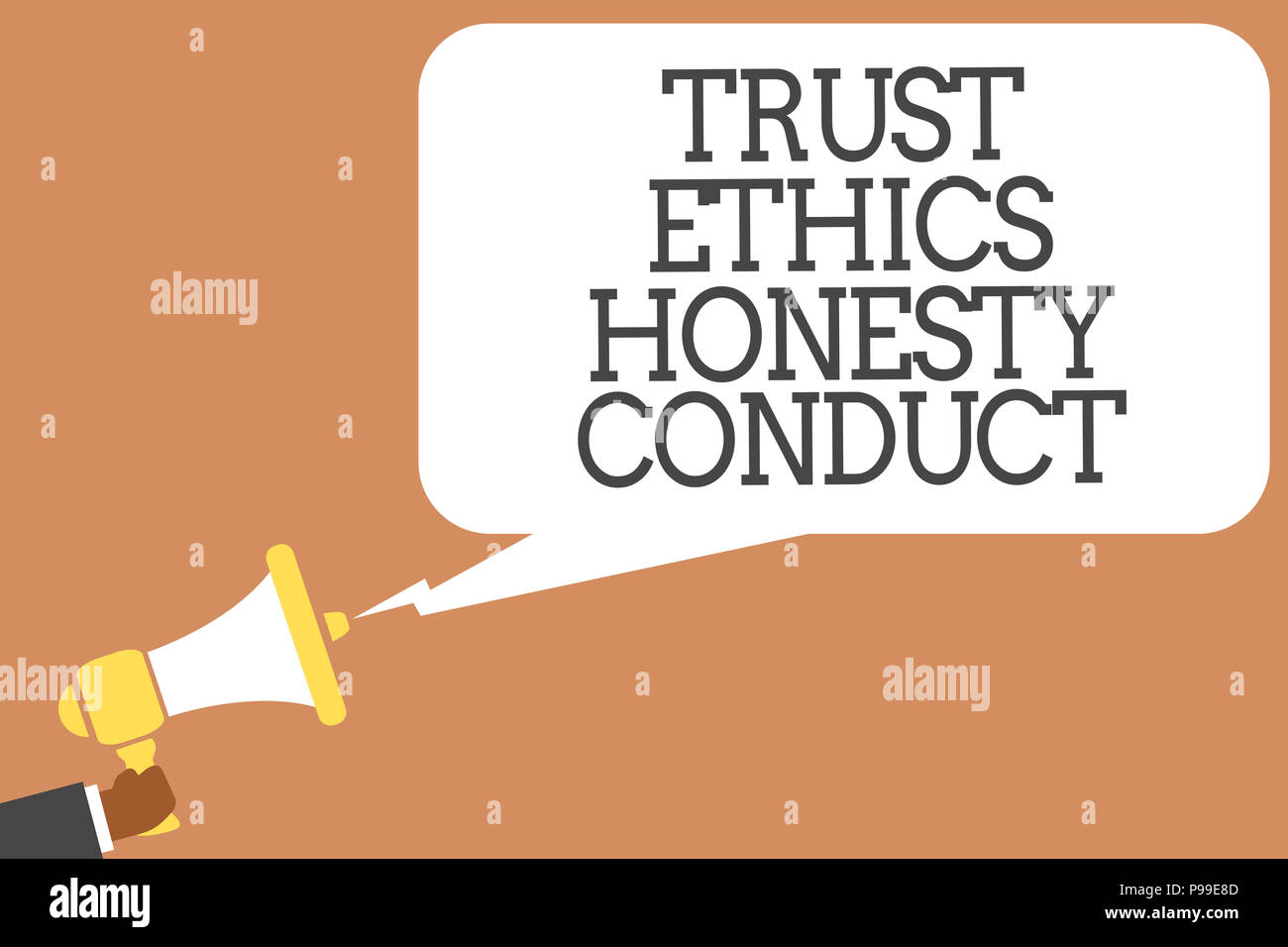 Conceptual hand writing showing Trust Ethics Honesty Conduct. Business ...
