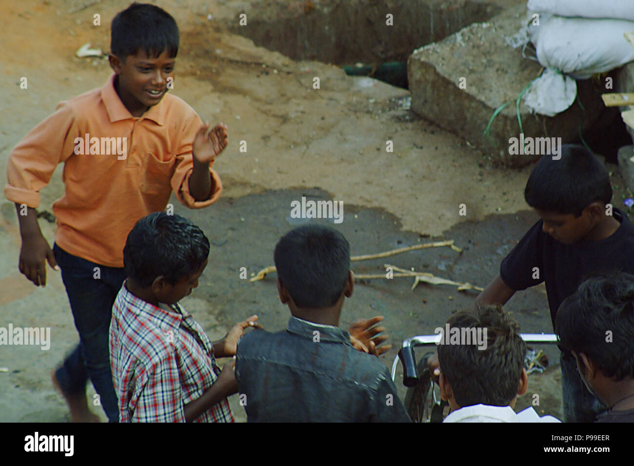 Black boy in slums hi-res stock photography and images - Alamy