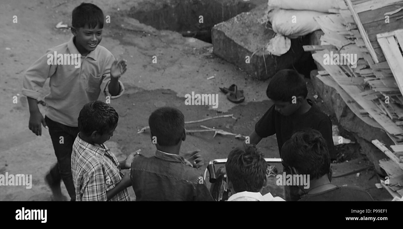 Unidentified poor people near their houses at slums in india Stock ...