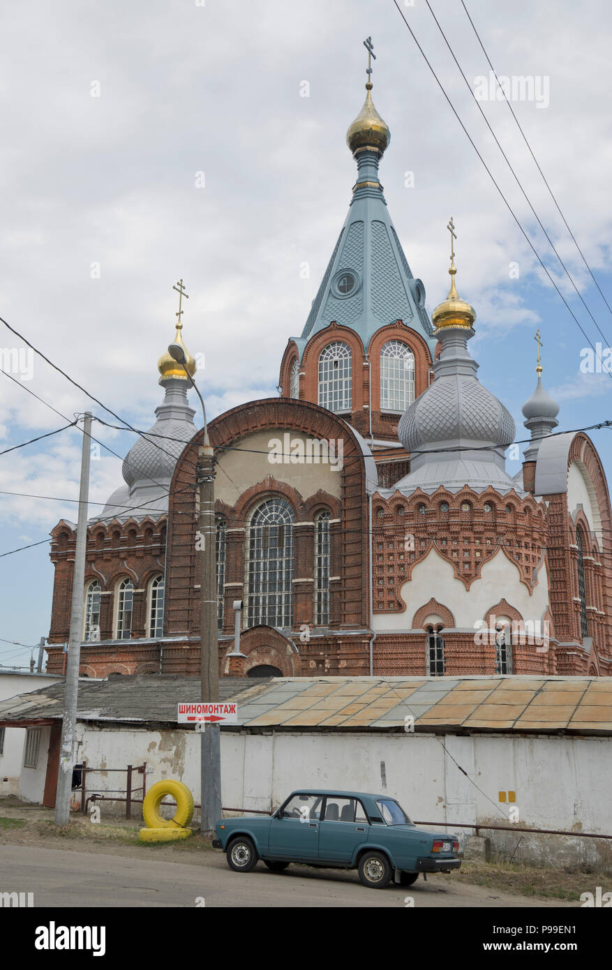 Russian Orthodox church in Volgograd on the Volga river, Russia Stock ...