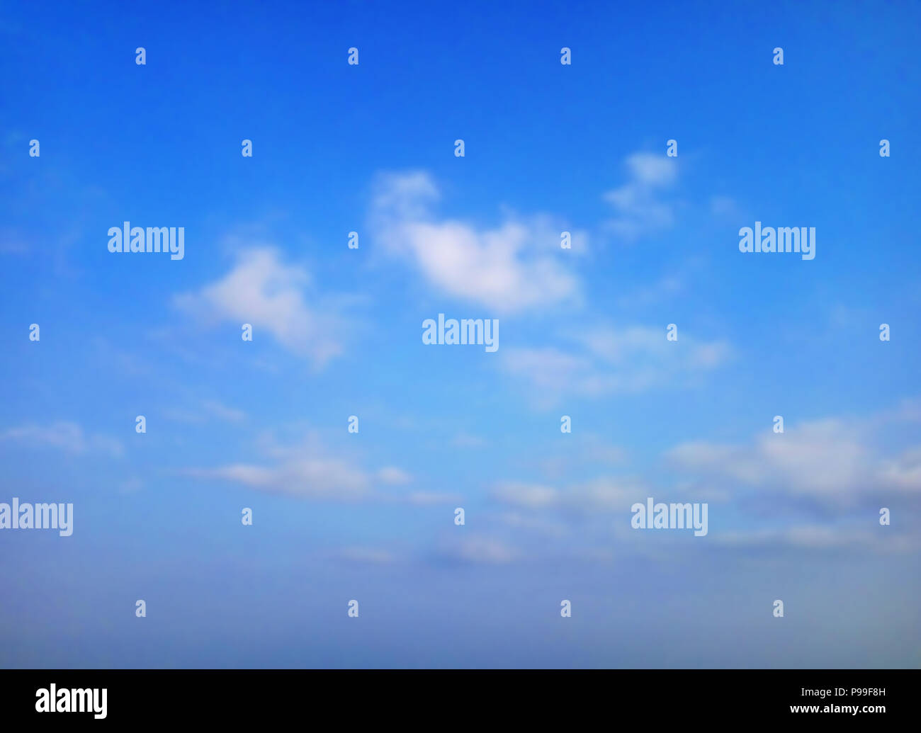 Natural view of big blue and cloudy sky with bright summer atmosphere ...
