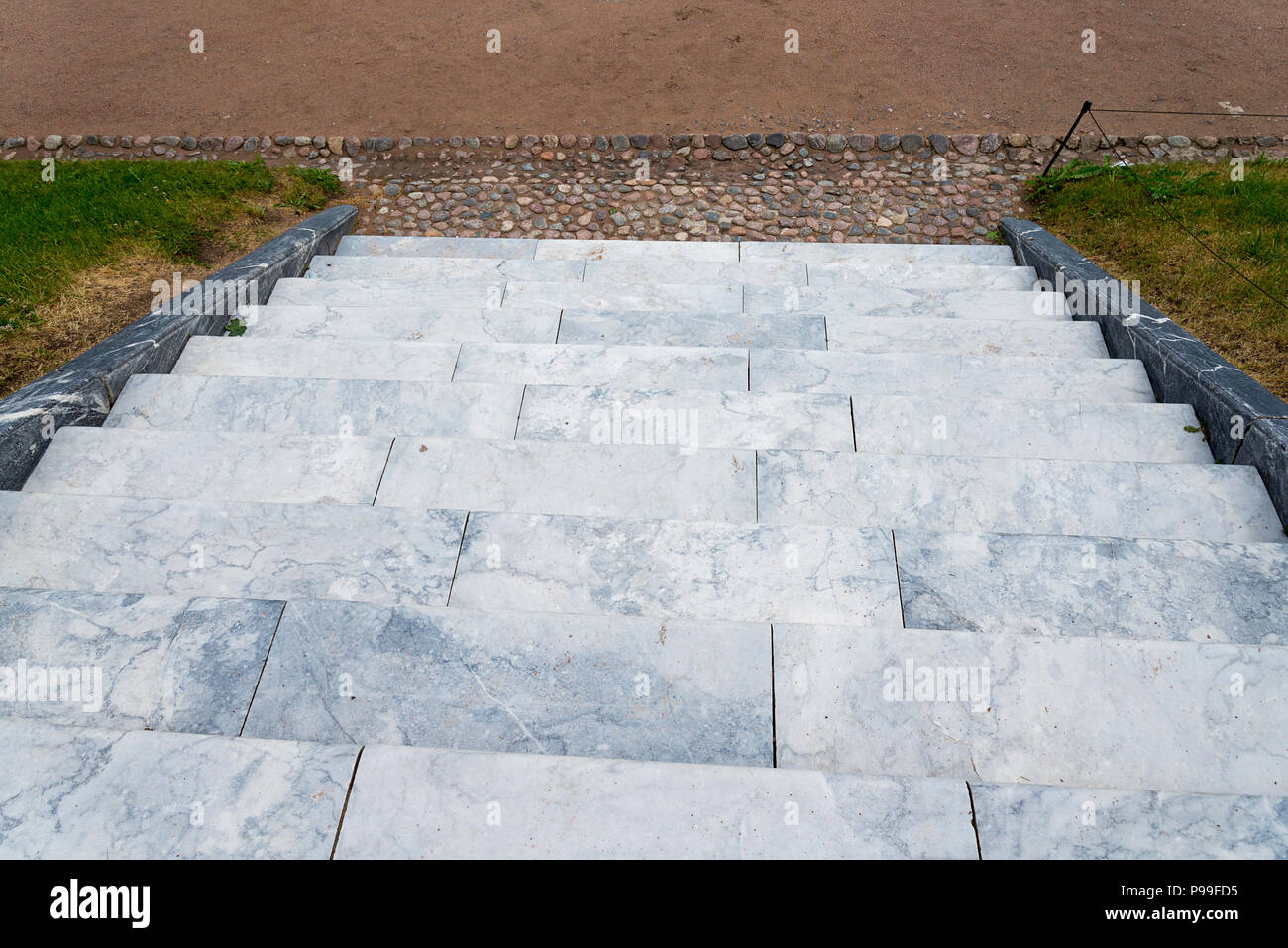 Marble stairs down to one of the city's attractions Stock Photo - Alamy