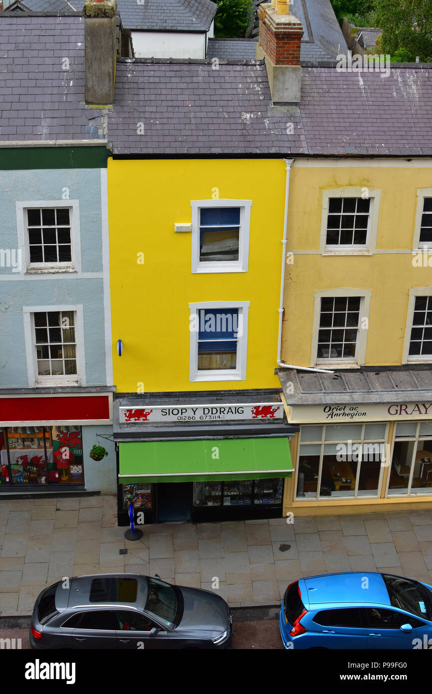 Castle Ditch, Caernarfon North Wales Stock Photo - Alamy