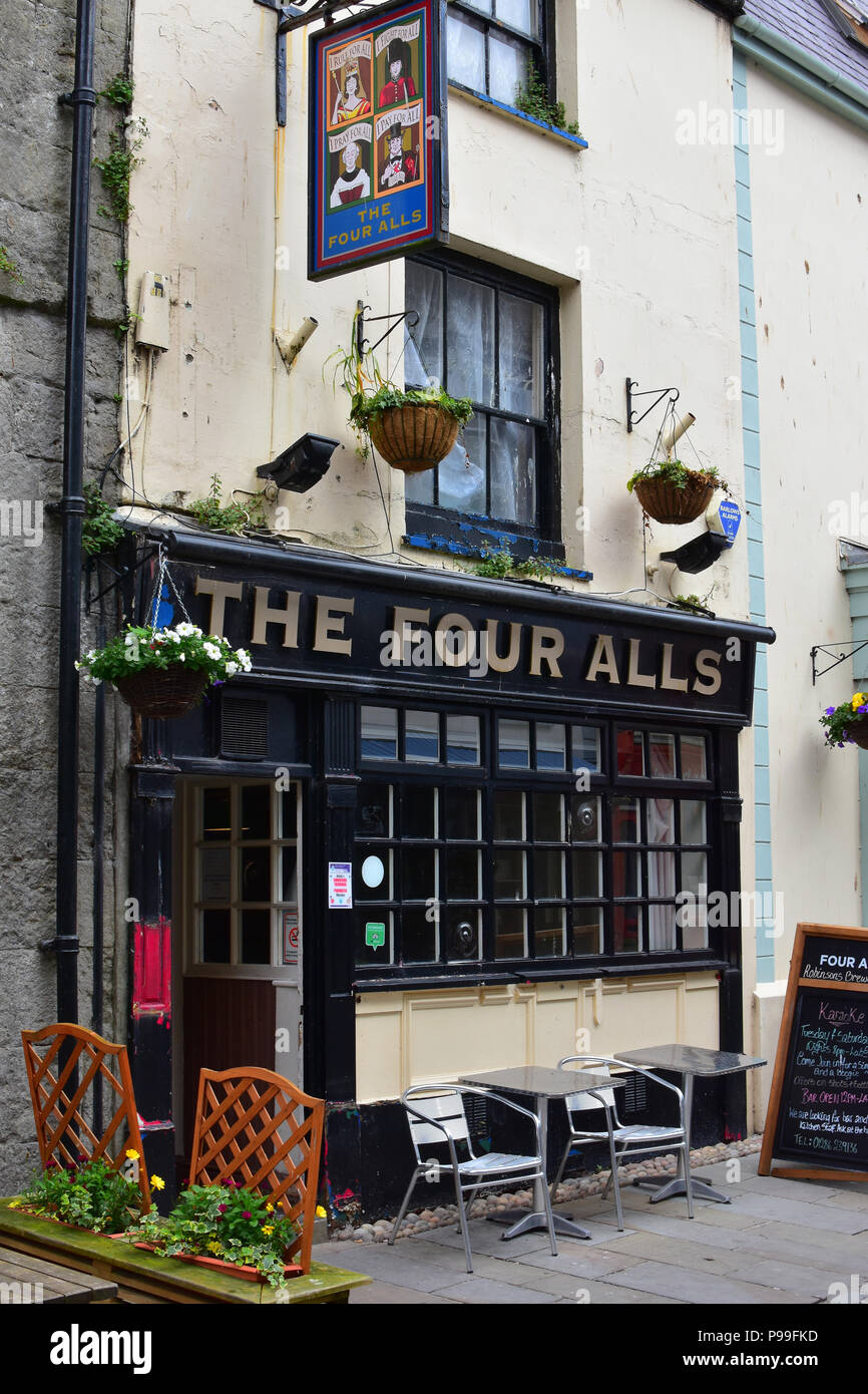 The Four Alls pub in Caernarfon North Wales UK Stock Photo - Alamy