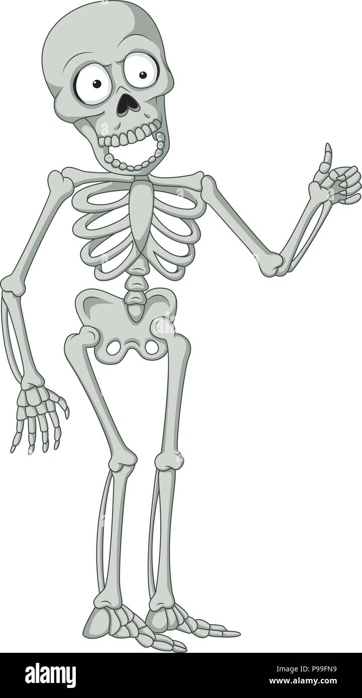 Cartoon skeleton giving thumb up Stock Vector Image & Art - Alamy